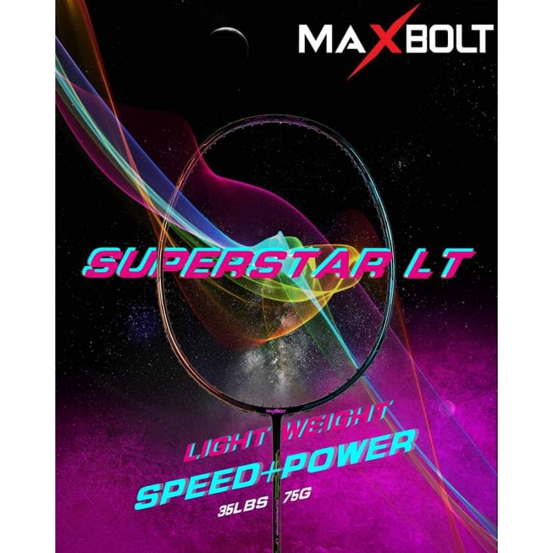 Maxbolt Superstar LT Rainbow Limited Edition Badminton Racket – Ali Sports